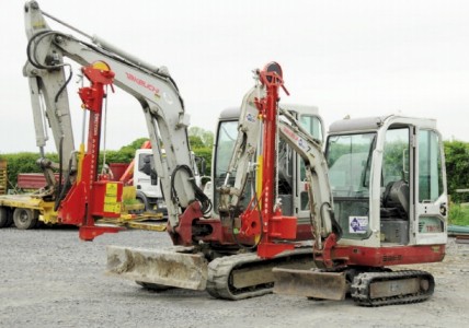 Model 6 Mini-Excavator Post Driver | Vector PowerDrive